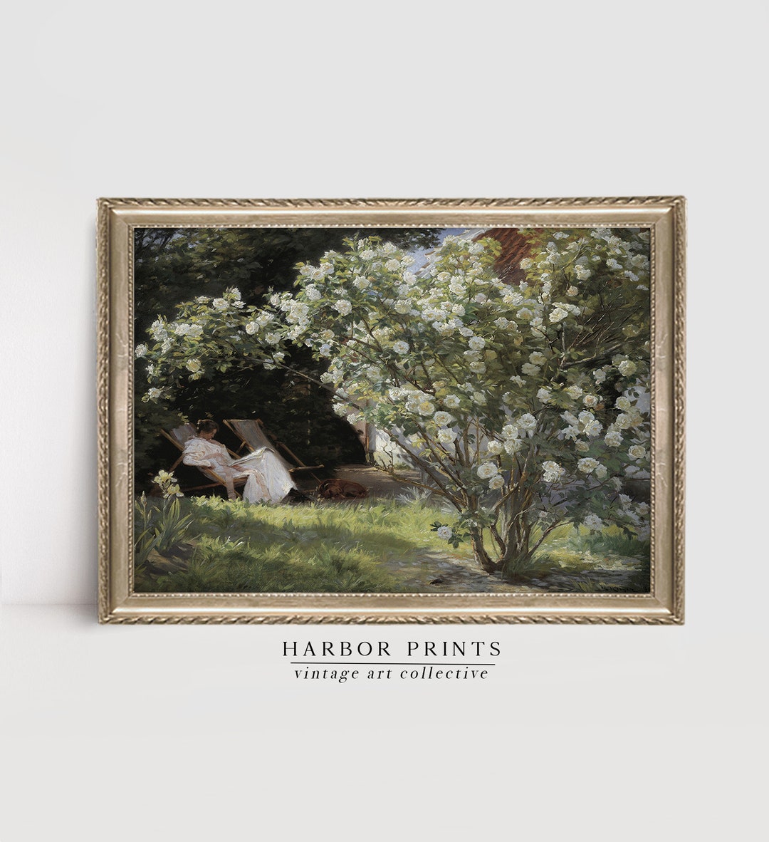 Cottage Core Oil Painting, Printable Wall Art, Digital Art ...