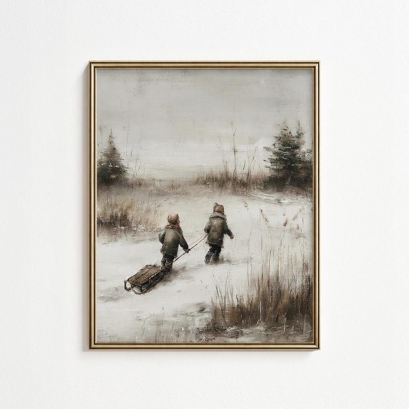 Winter Sled Art Prints - Etsy