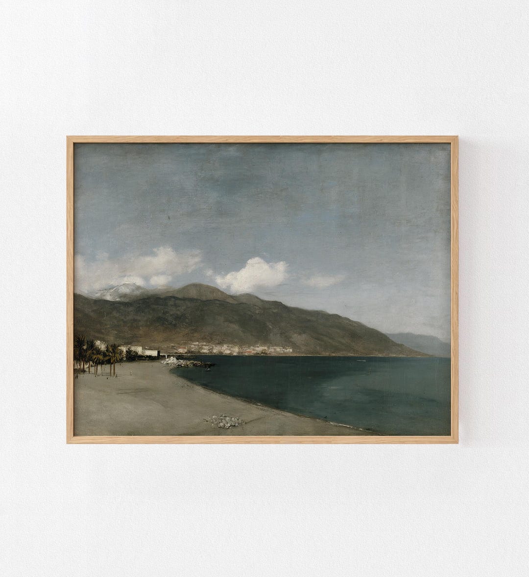 Vintage Seascape Wall Decor, Neutral Coastal Landscape, Traditional Art ...
