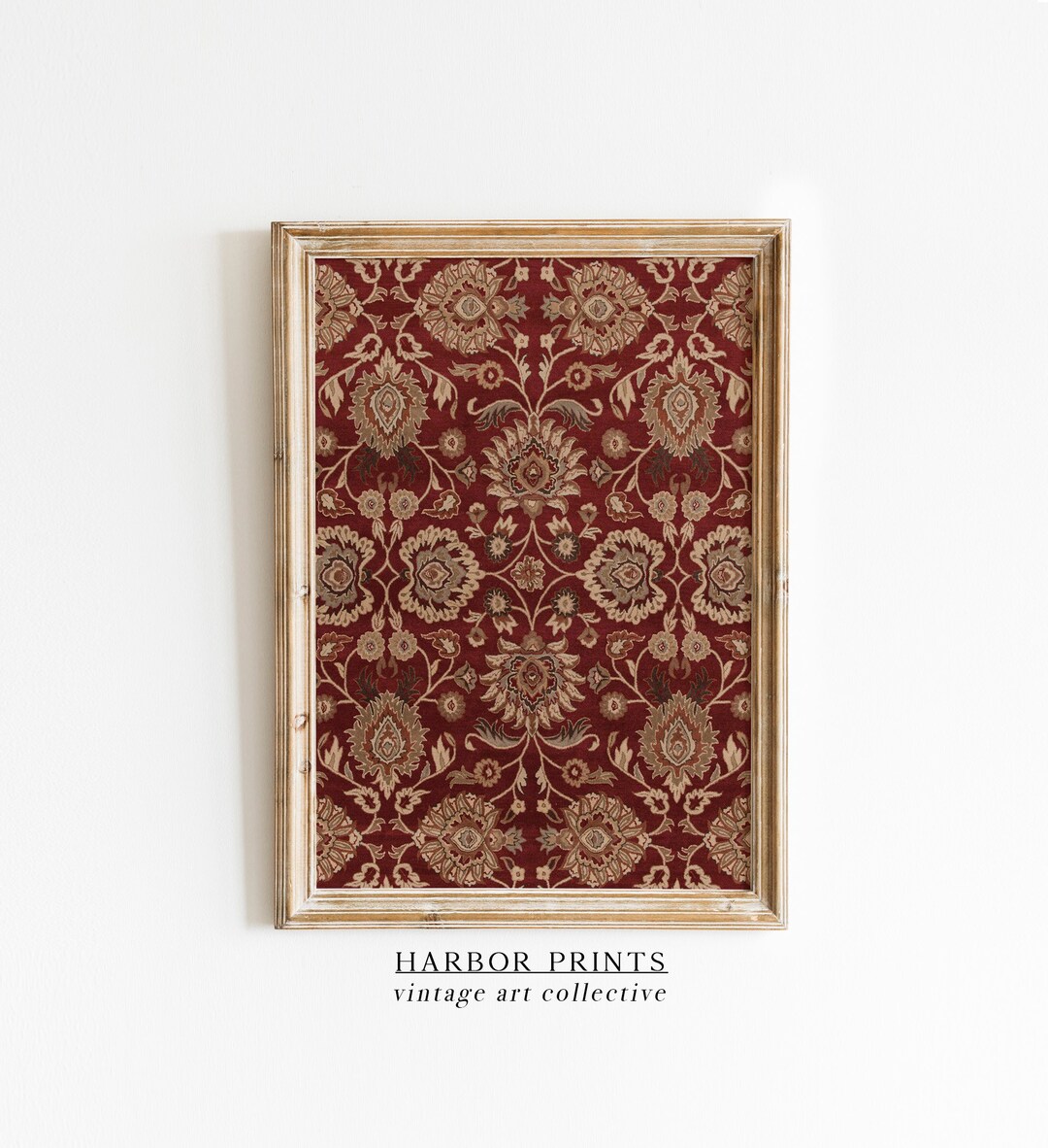 Printable Art, Moody Vintage Neutral Tapestry Print, Antique Textile ...