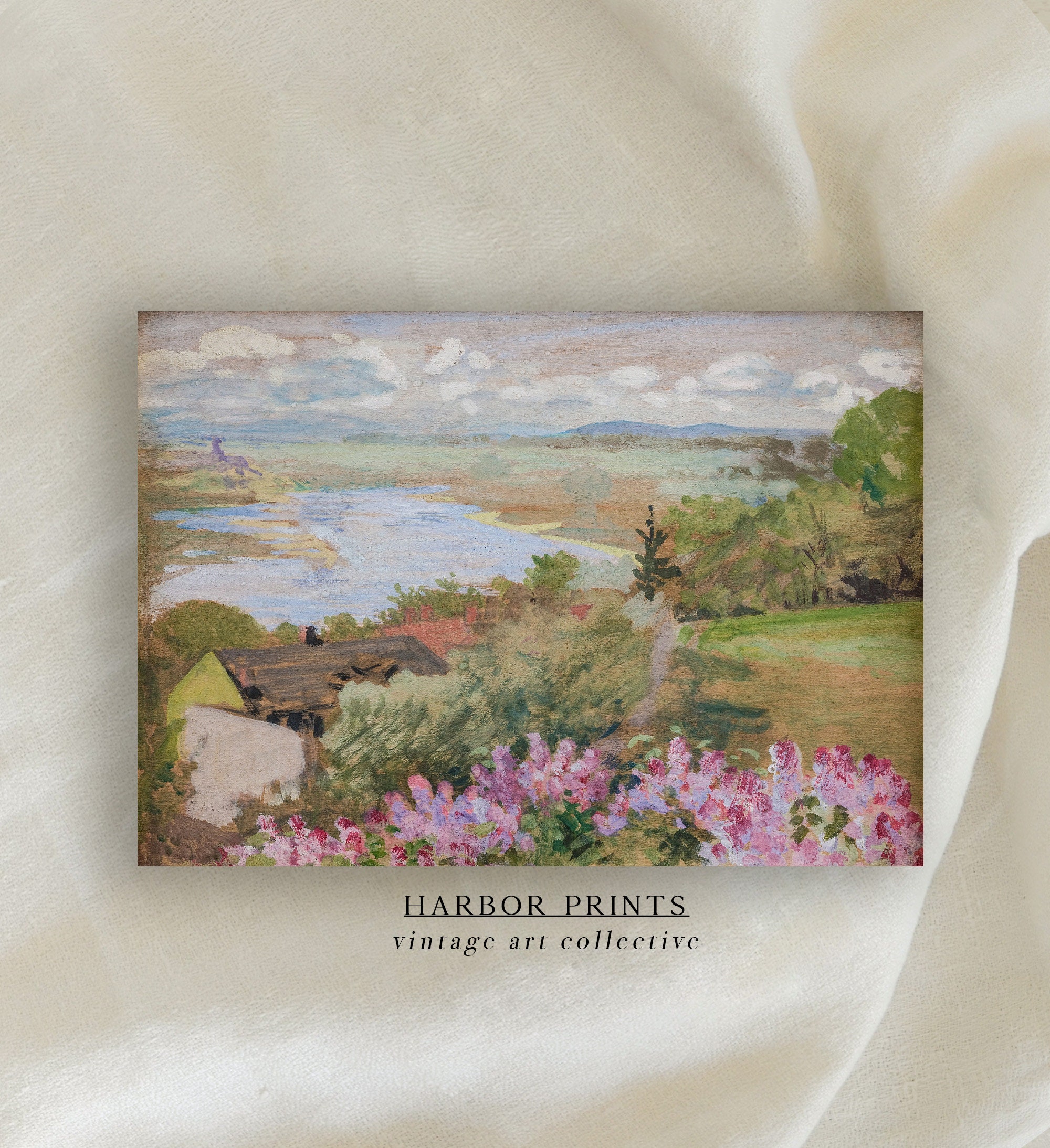 Spring Country Oil Painting, Cottagcore Farmhouse Decor, Printable ...