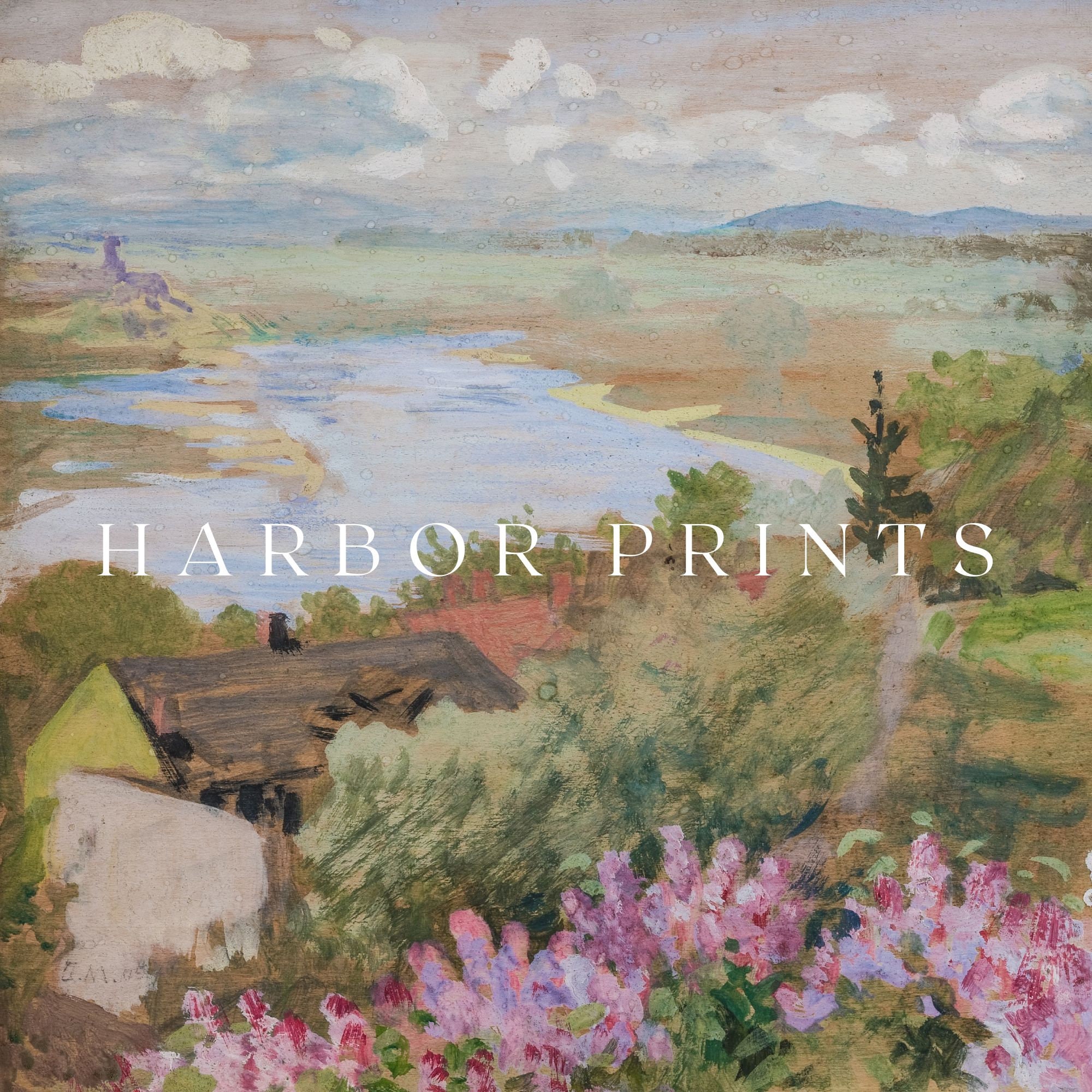 Spring Country Oil Painting, Cottagcore Farmhouse Decor, Printable ...