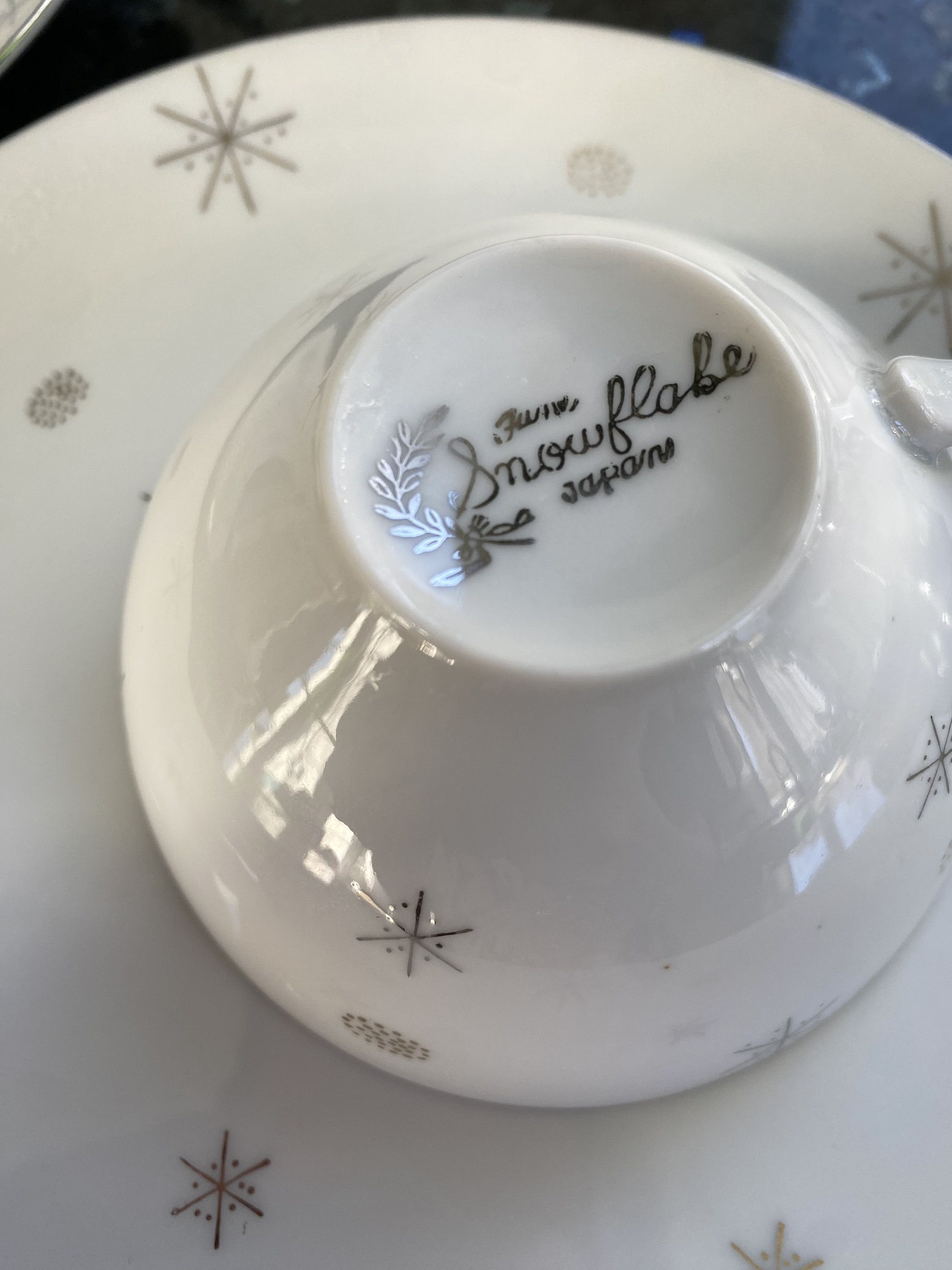 Snowflake Japan Atomic Mid Century Modern Starburst Snowflake Cup ...