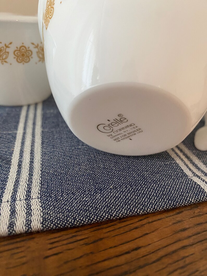 Corelle Butterfly Harvest Gold Hook Handle Coffee Cups Mugs Set of 6 - Etsy