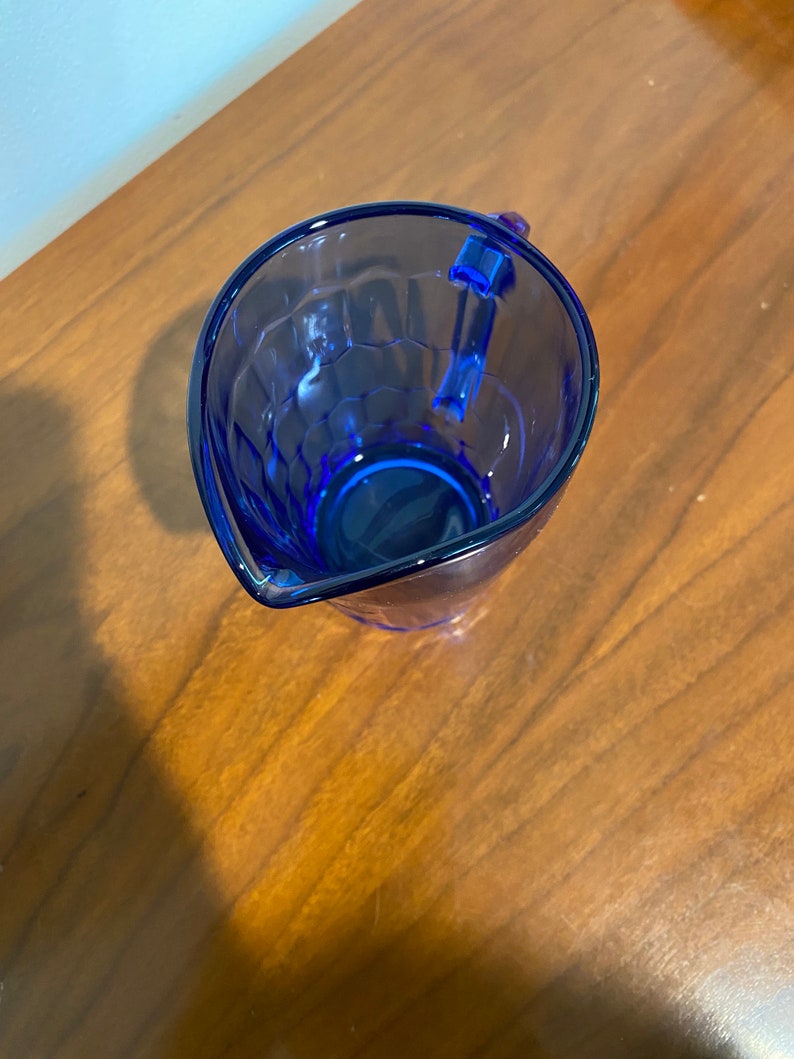 Vintage 1930s Hazel Atlas Shirley Temple Ritz Blue Glass Creamer ...