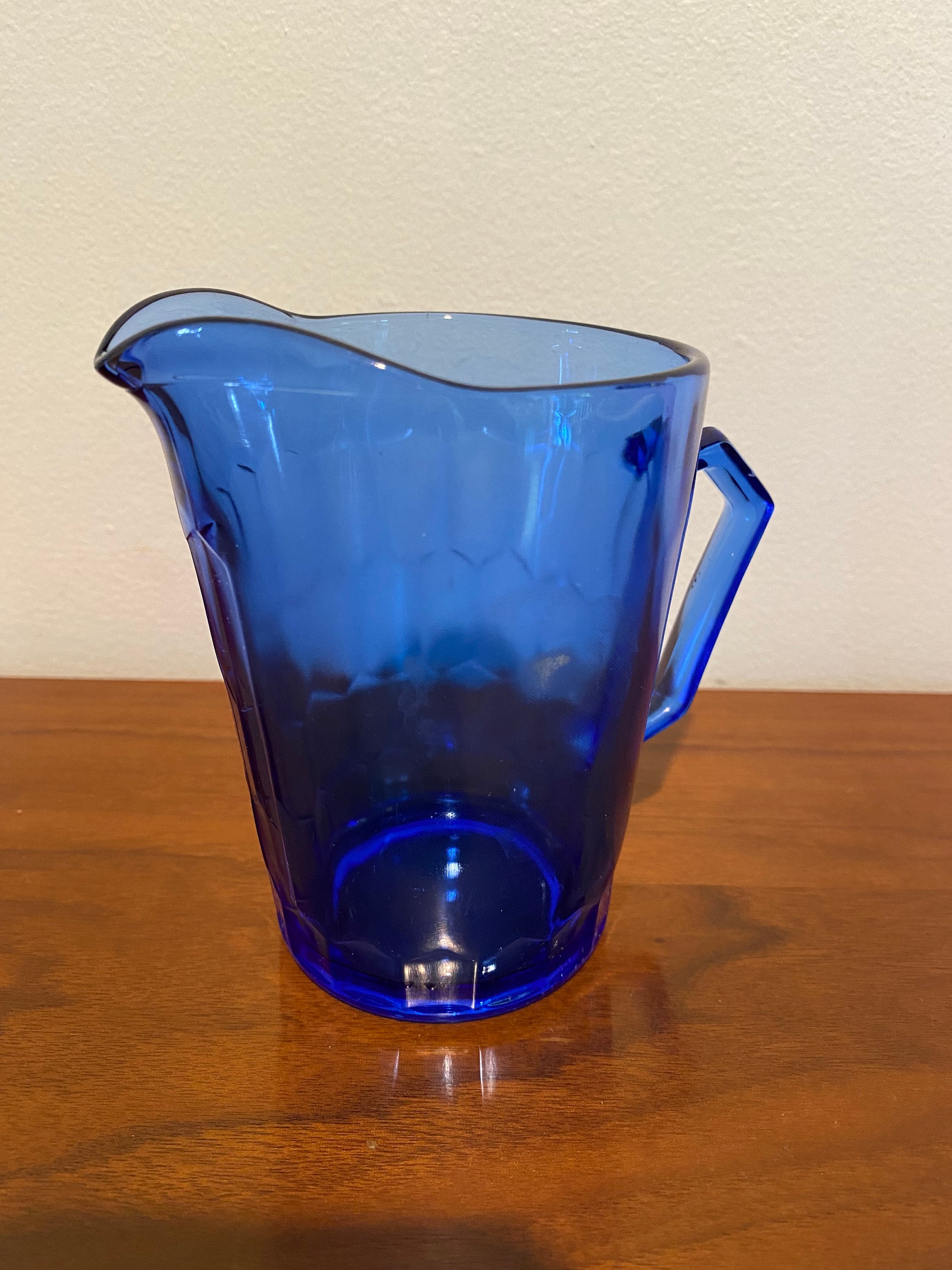 Vintage 1930s Hazel Atlas Shirley Temple Ritz Blue Glass Creamer ...