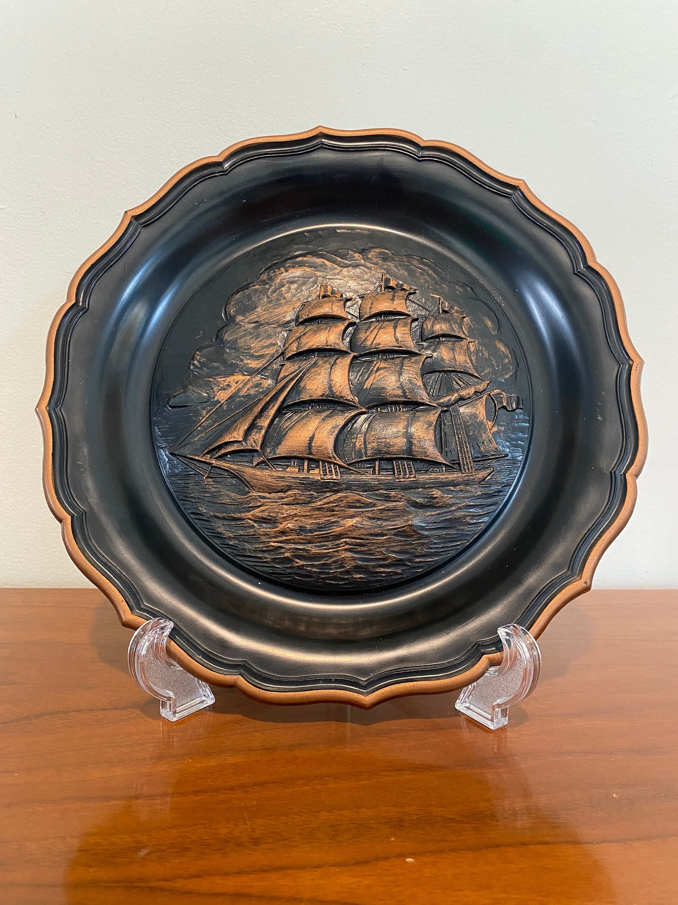 Coppercraft Guild Clipper Ship Cast in Resin, Made in USA, 7349 ...