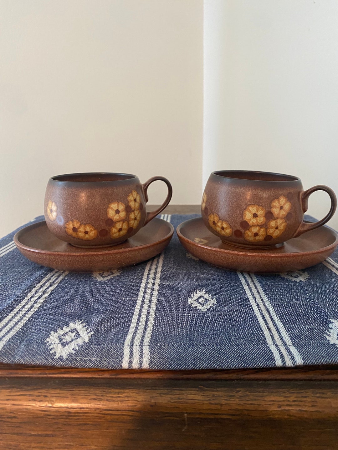 Sandstone by Denby Tea Cup & Saucer - Set of 2 - Made England - Etsy
