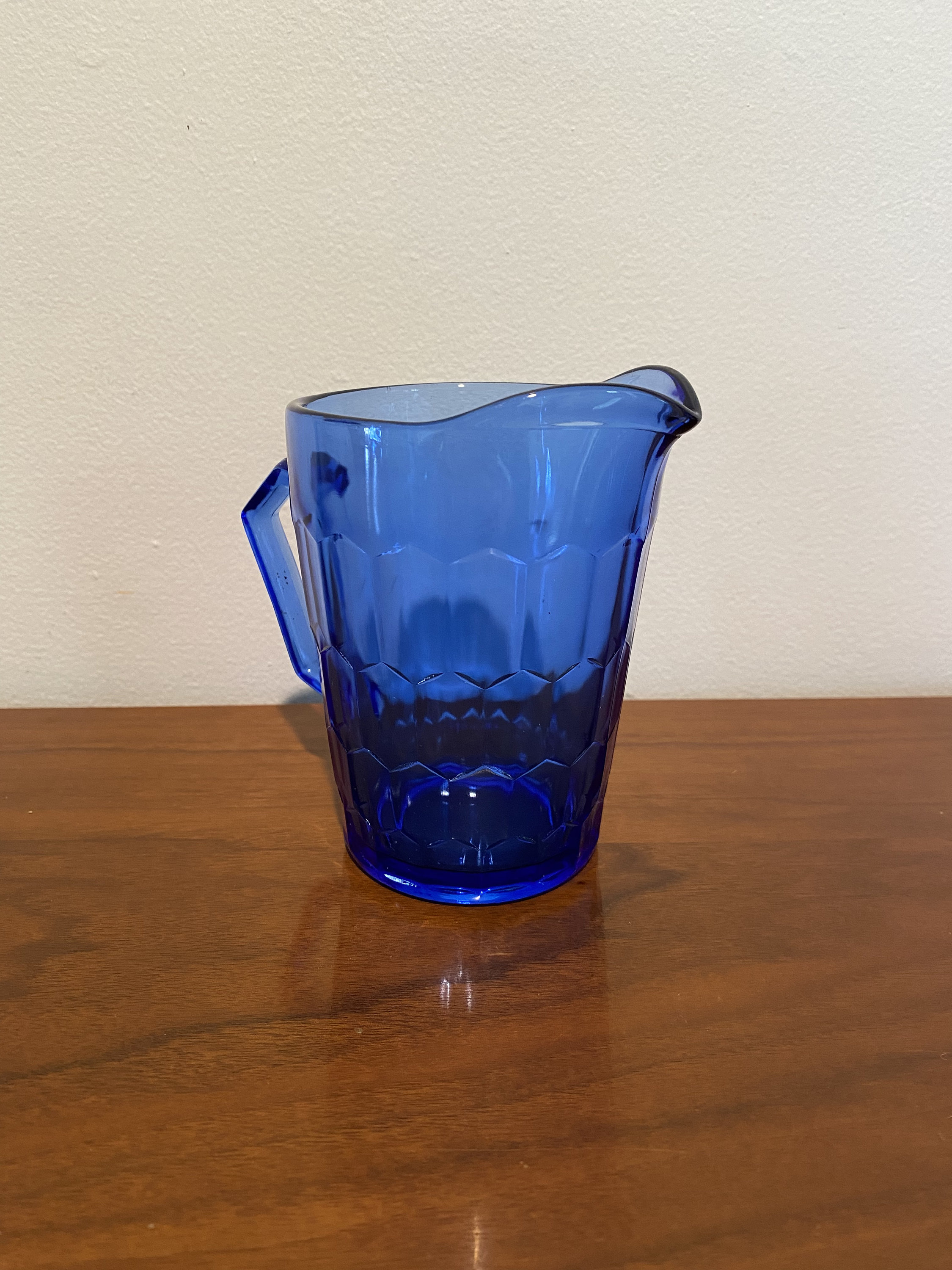 Vintage 1930s Hazel Atlas Shirley Temple Ritz Blue Glass Creamer ...