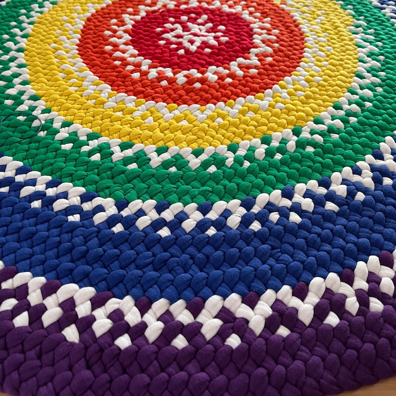 Colorful Braided Rug - Etsy