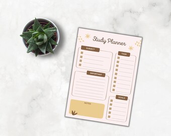 Digital Study Planner Template, Undated Digital Student Planner, iPad ...