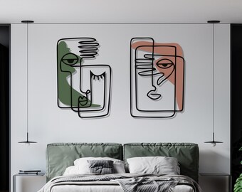 Abstract Linear Wall Art - Etsy