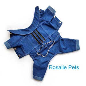 Boy Dog Clothes Dog Suit Denim Outfit Designer Dog Clothes Handmade Dog ...