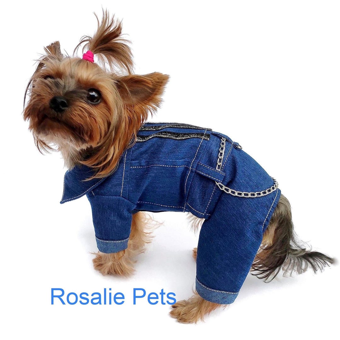 Dog Jumpsuit Cute Yorkie Clothes Handmade Small Dog Clothes Boy Dog ...