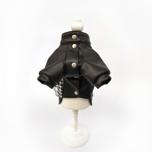 Black Leather Dog Jacket Luxyry Designer Dog Clothes Gift for Dog ...