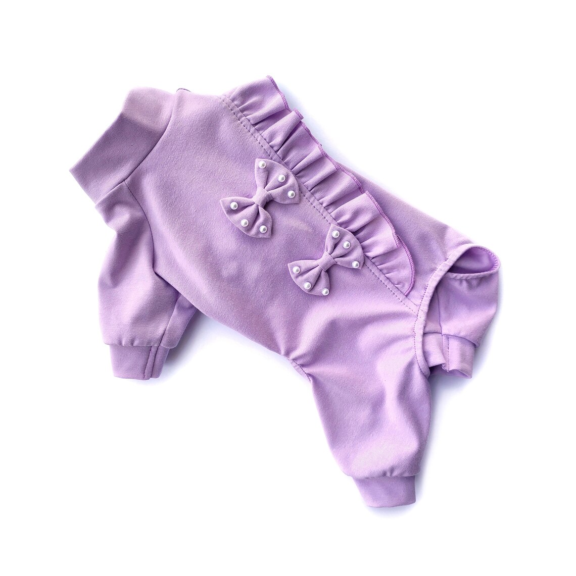 Cozy Cotton Dog Pajamas, Cute Small Dog Outfit, Designer Dog Clothes ...