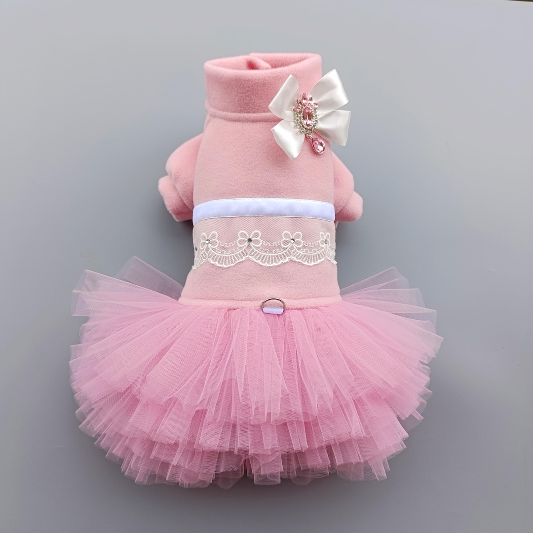 Dog Jacket Pink Dog Dress Puppy Clothes Small Dog Handmade Designer Dog ...