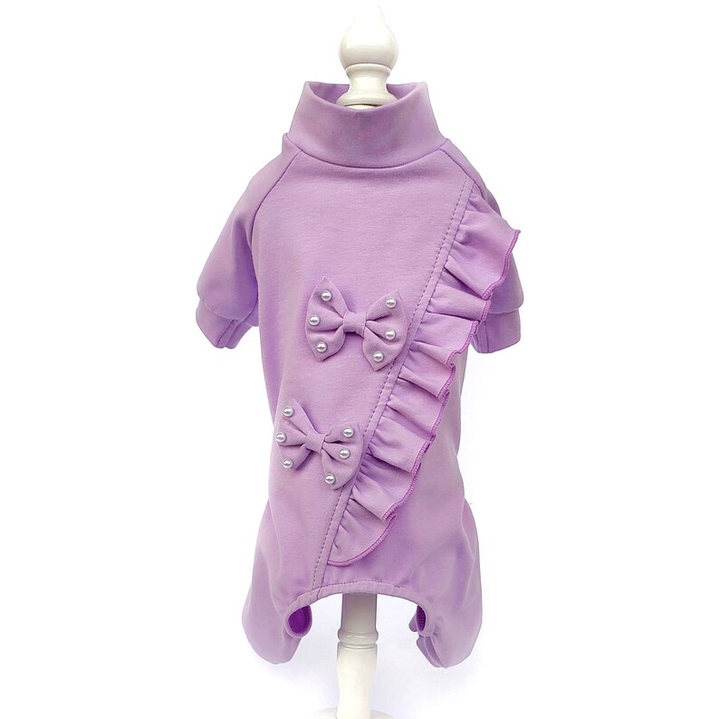 Cozy Cotton Dog Pajamas, Cute Small Dog Outfit, Designer Dog Clothes ...