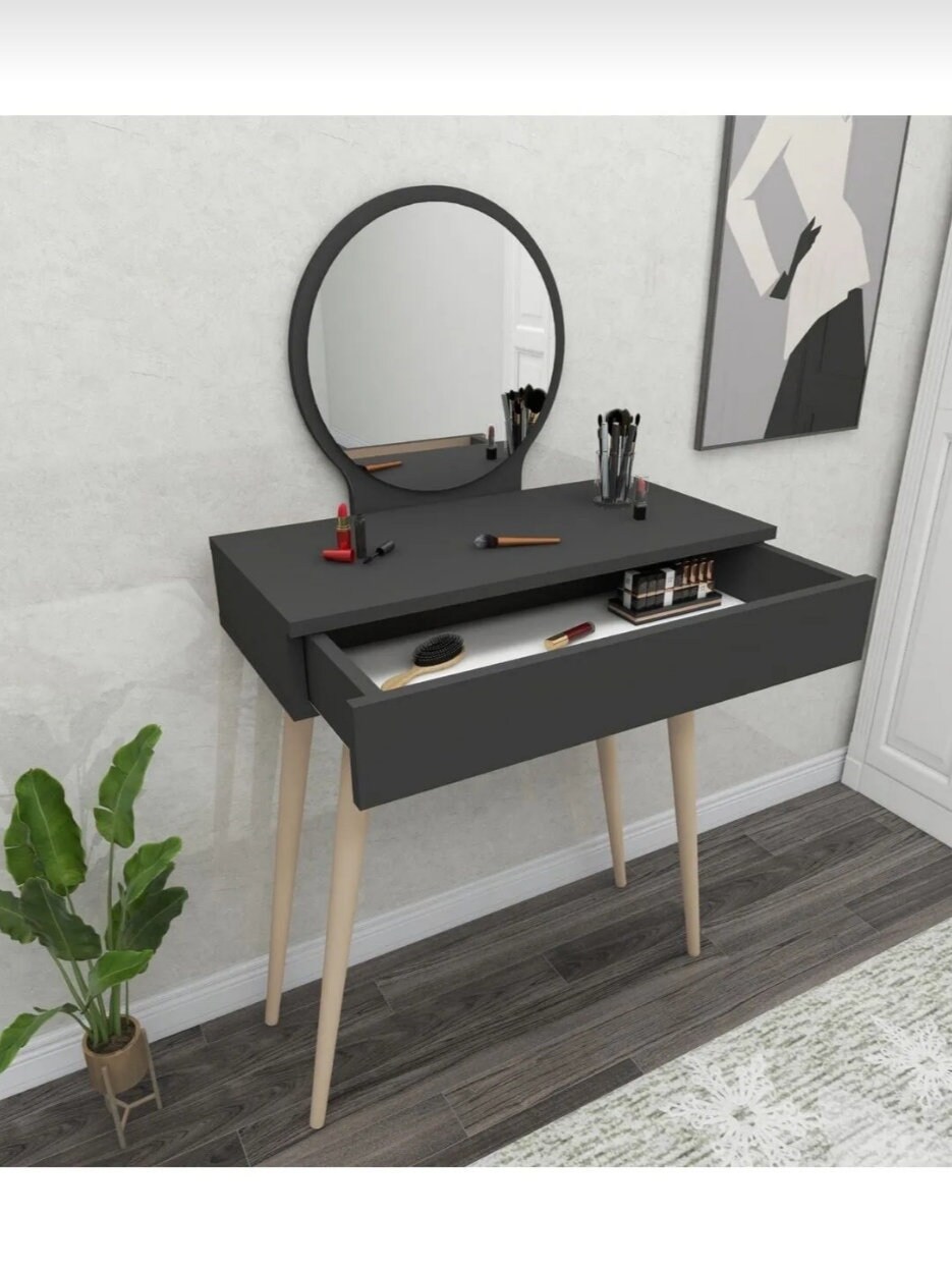 Dressing Vanity Table,makeup Table,bedroom Table With Mirror, Make-up ...
