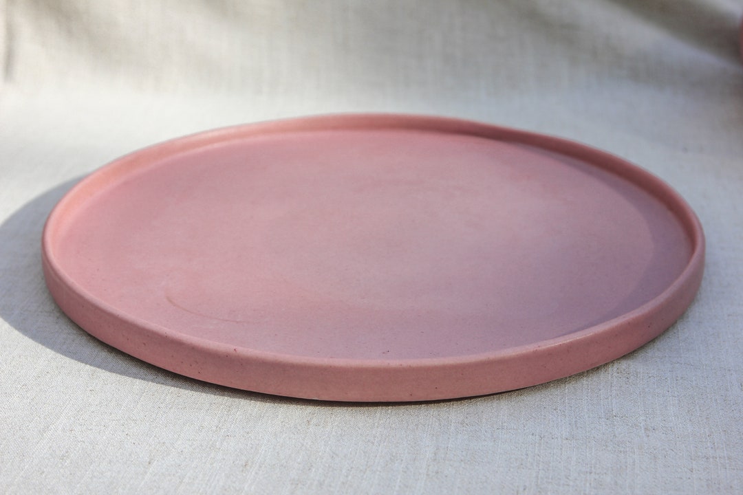 Large Dinner Plate - Rose - Etsy