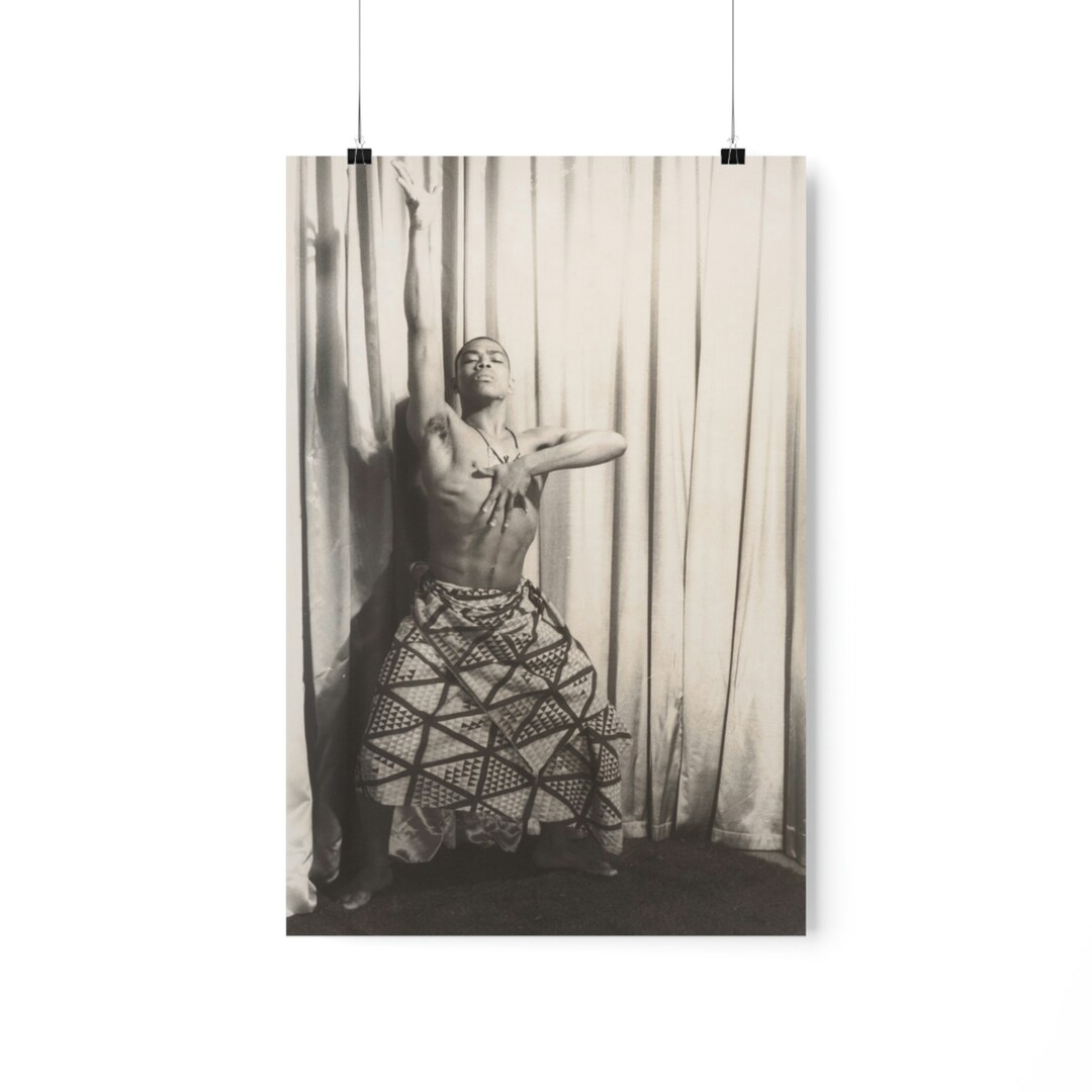 Alvin Ailey Black and White Portrait Photo Dance Poster, Rare Vintage ...