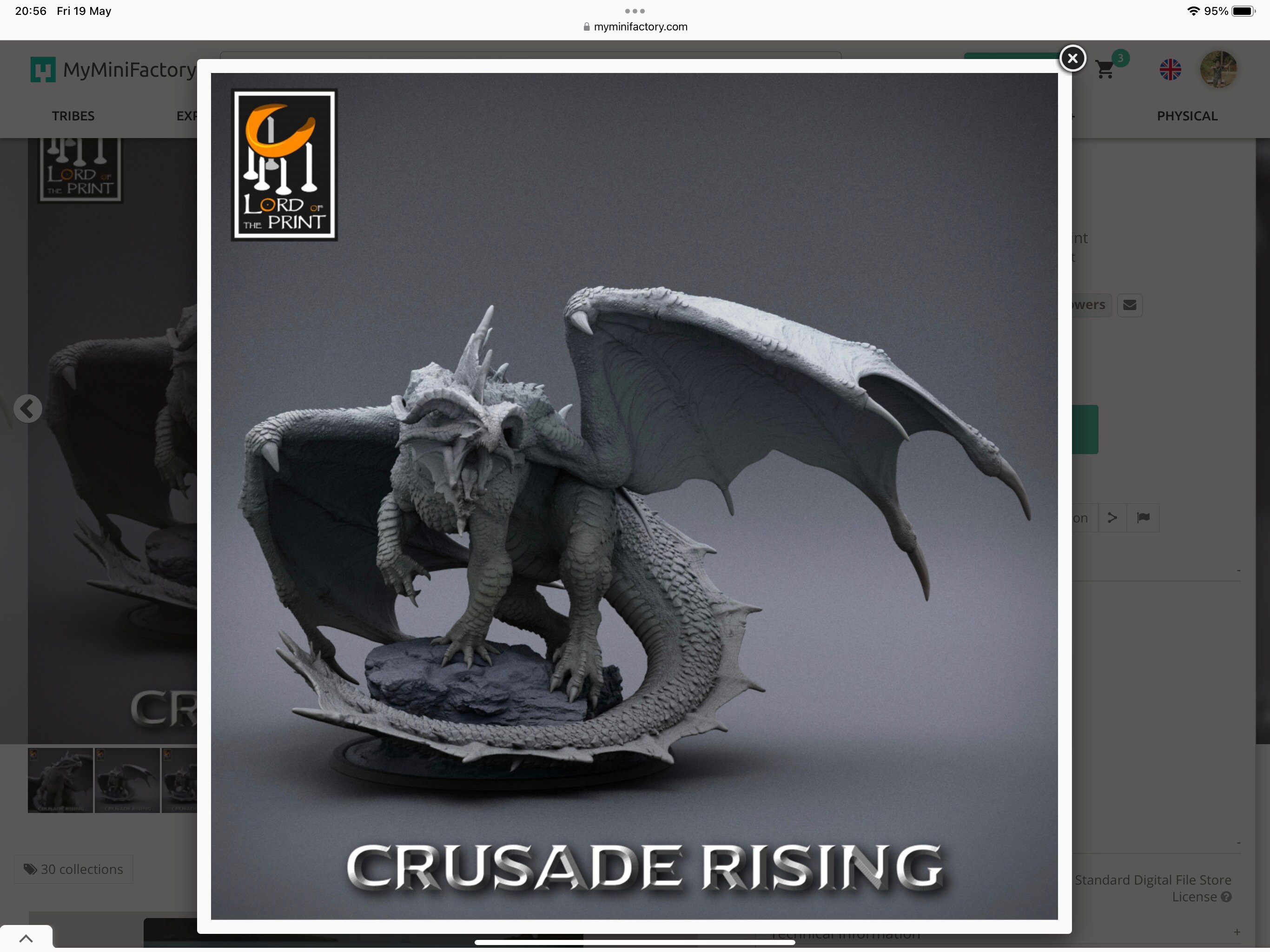 Legendary Red Dragon Dungeon and Dragons 3D Printed 4 Inch - Etsy