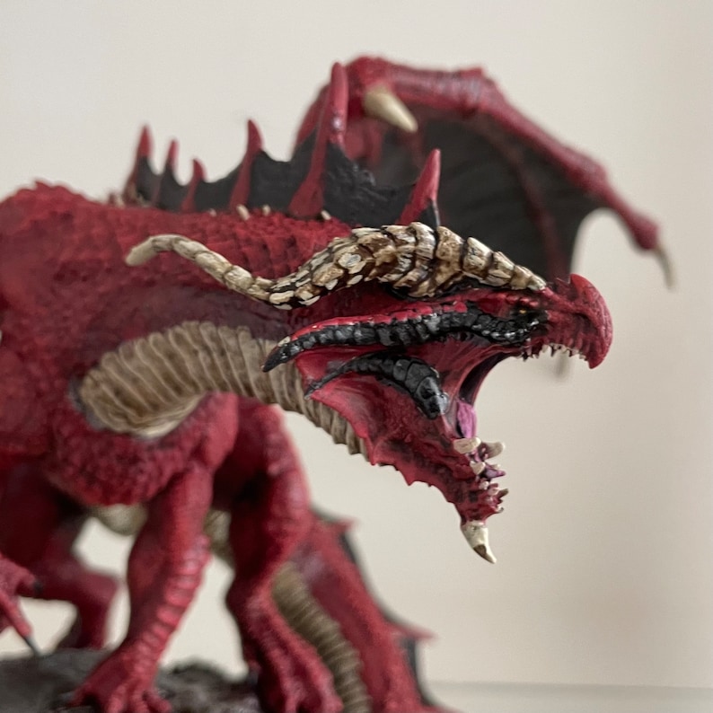 Legendary Red Dragon Dungeon and Dragons 3D Printed 4 Inch - Etsy
