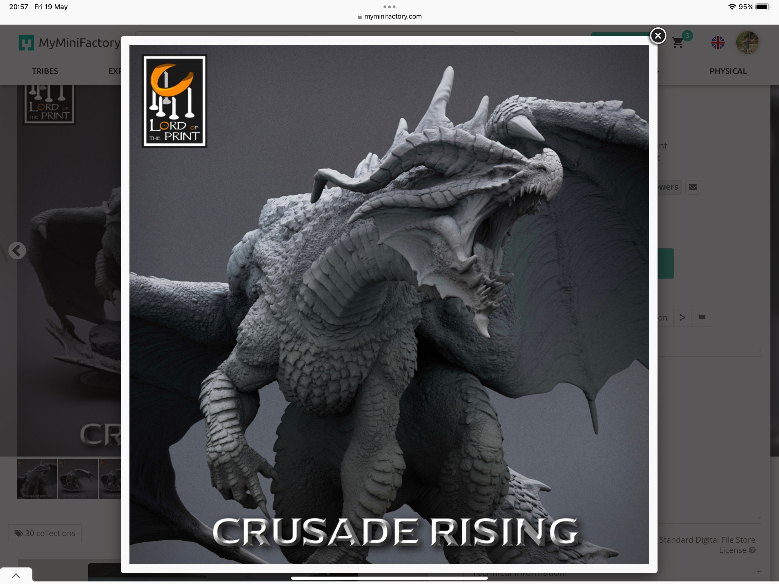 Legendary Red Dragon Dungeon and Dragons 3D Printed 4 Inch - Etsy