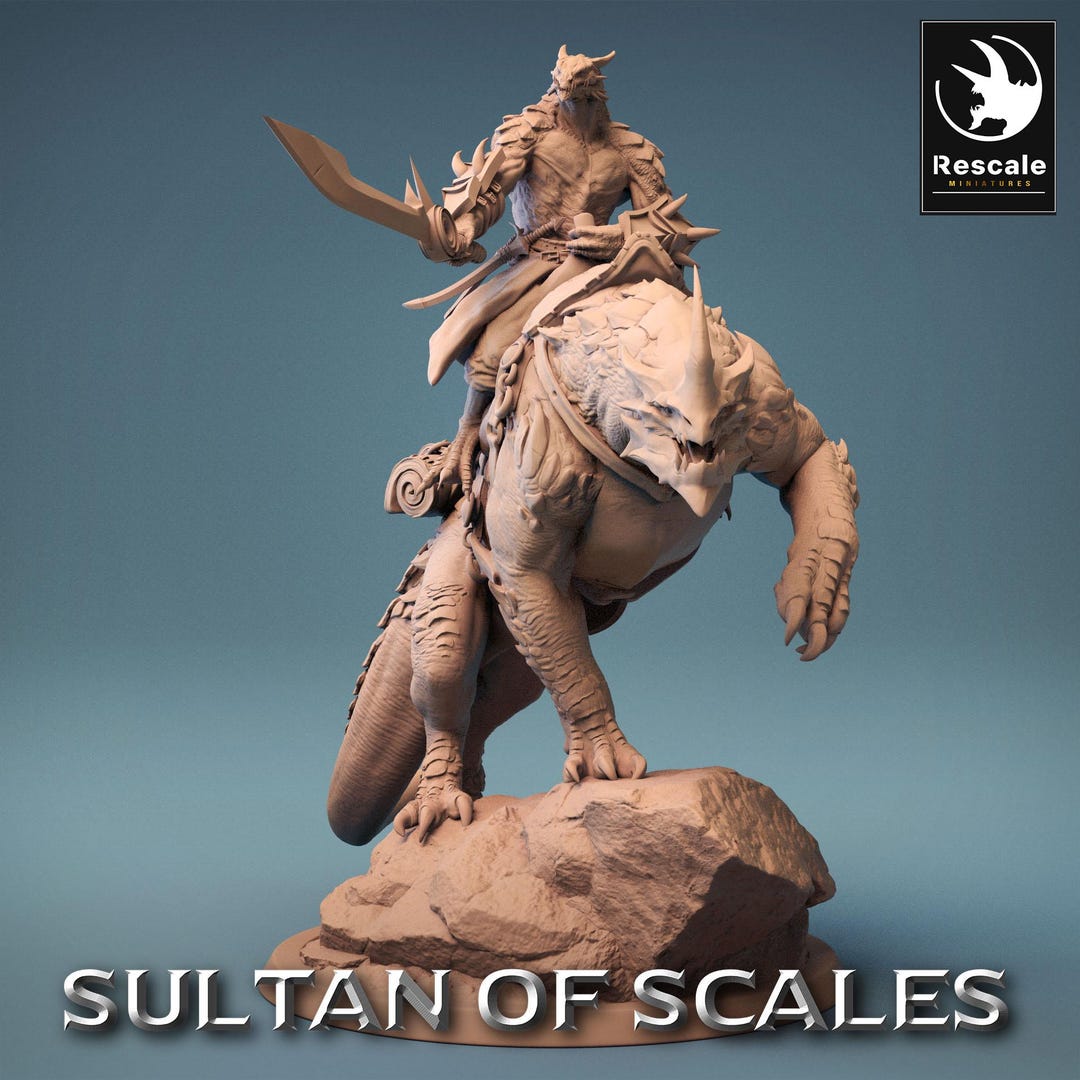 Dragonborn Mounted Snarl Dungeons and Dragons 3D Printed - Etsy UK