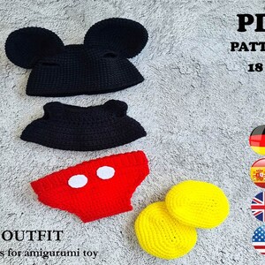 Crochet Pattern Mouse Clothes for 18cm Toy / AMIGURUMI PDF Tutorial - Etsy