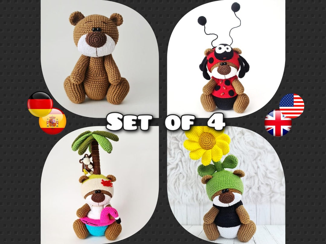 18 Cm Bear With Set of Clothes – Crochet Patterns – Amigurumi PDF ...