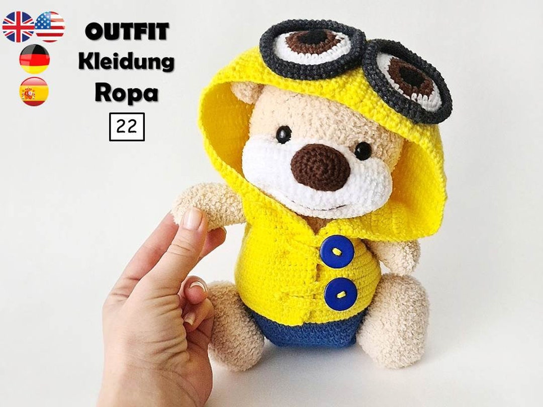 Crochet Pattern Monster Clothes for 22cm Toy / AMIGURUMI PDF Tutorial ...