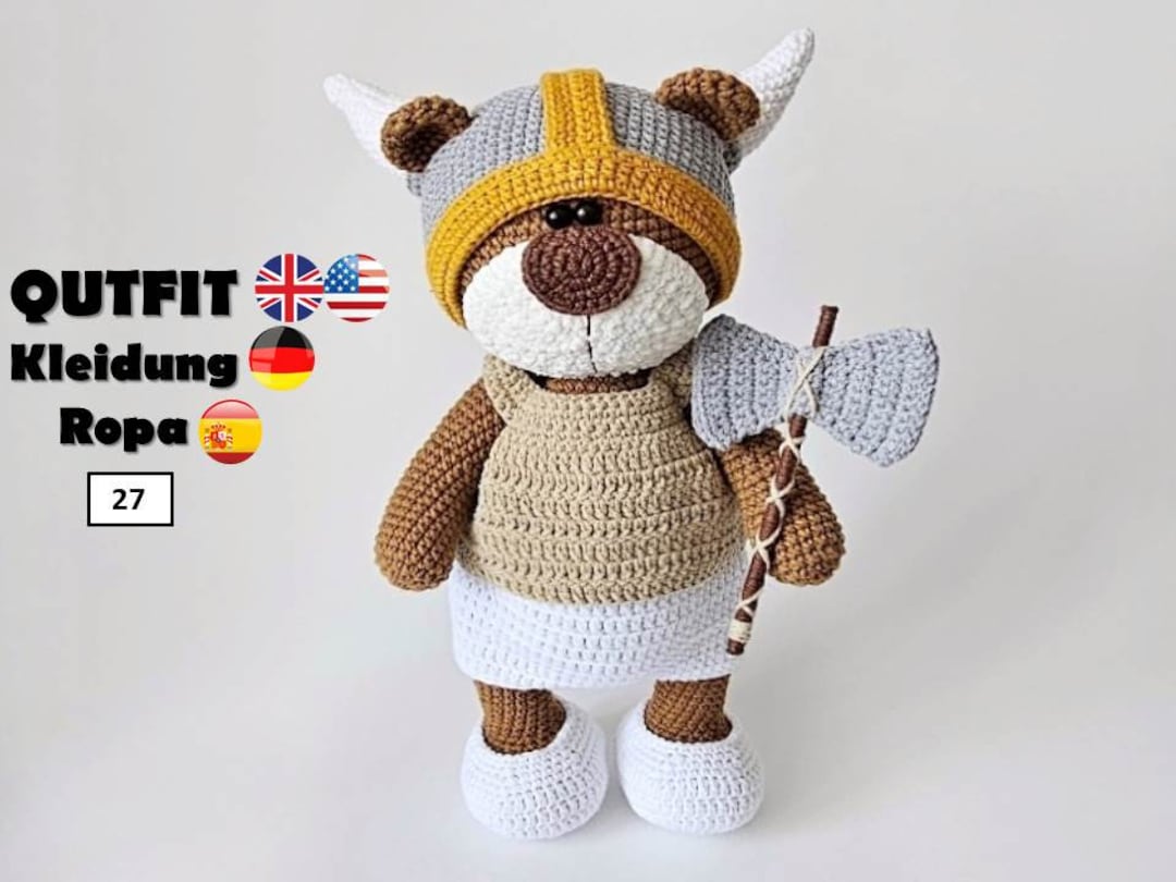Crochet Pattern Viking Clothes for 27cm Toy / Bear AMIGURUMI PDF ...