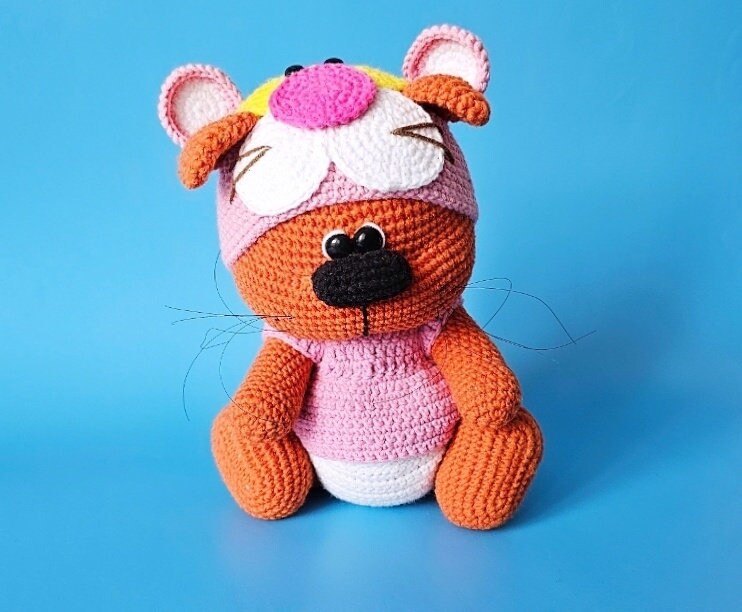 Crochet Pattern Pink Panther Clothes for 18cm Toy / AMIGURUMI PDF ...