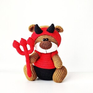 Crochet Pattern Devil Halloween Clothes for 18cm Toy / AMIGURUMI PDF ...