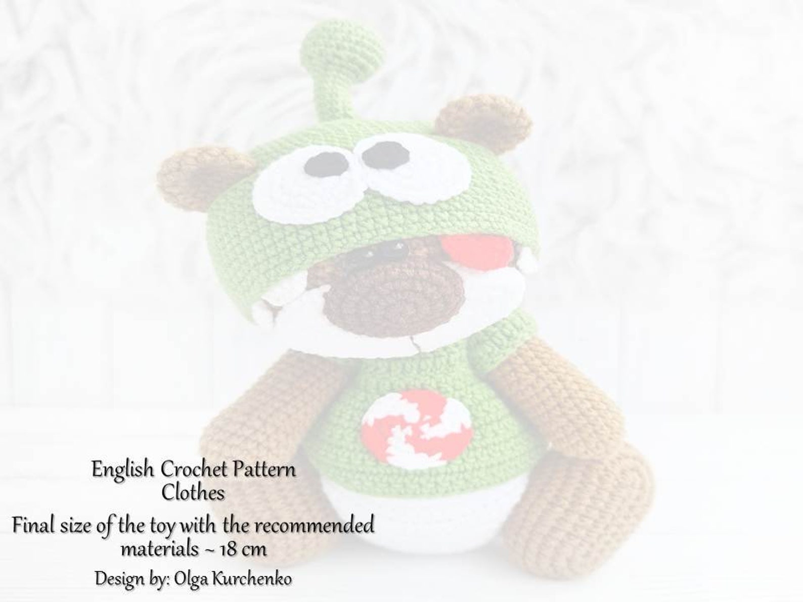 Crochet Pattern Green Frog Rope Clothes for 18cm Toy / - Etsy