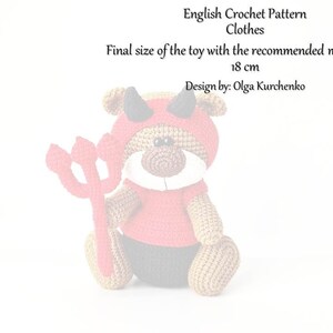 Crochet Pattern Devil Halloween Clothes for 18cm Toy / AMIGURUMI PDF Tutorial - Etsy UK