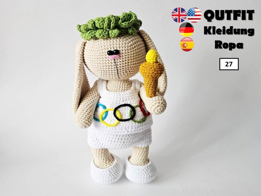 Crochet Pattern Olympic Games Clothes for 27cm Toy / AMIGURUMI PDF ...