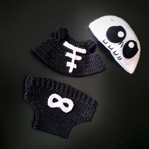Crochet Pattern Skeleton Halloween Clothes for 18cm Toy / AMIGURUMI PDF ...