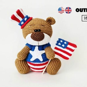 Crochet Pattern - Independence Day - 4th of July - American Flag ...