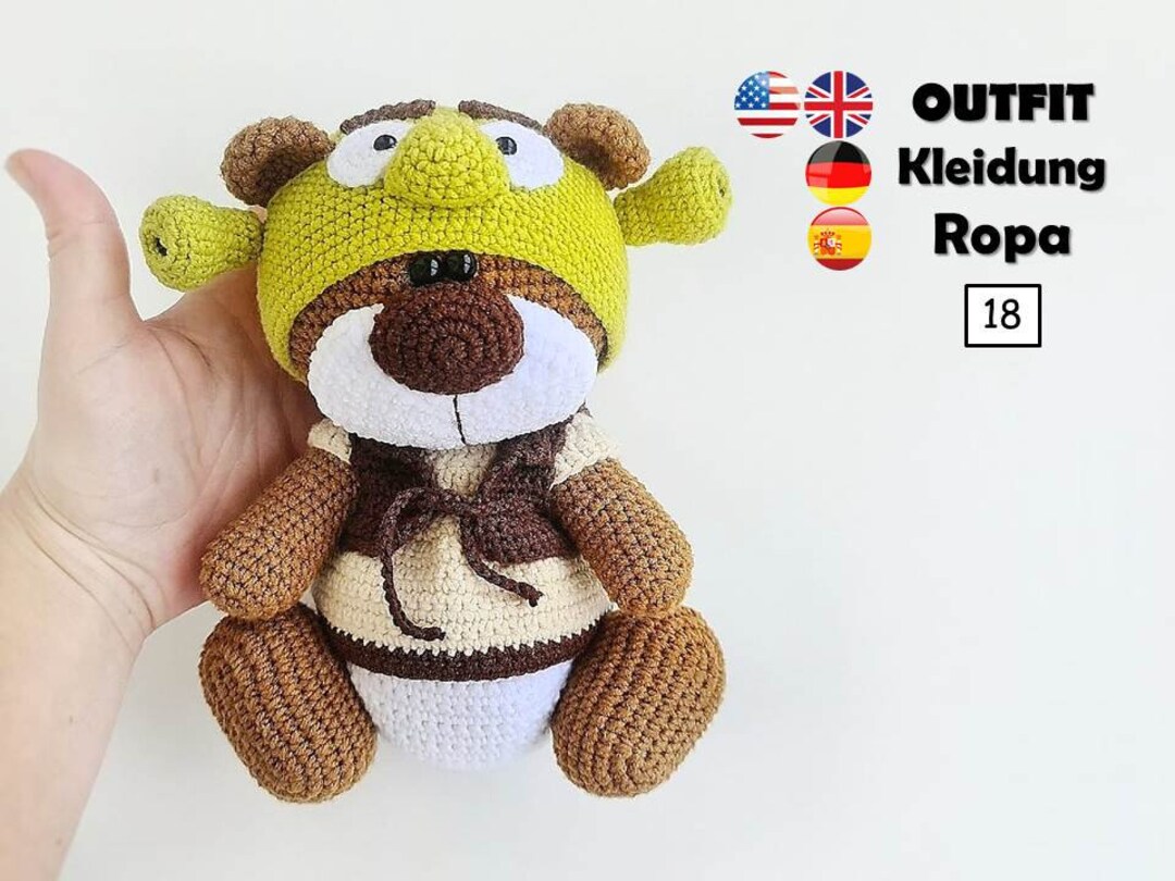 Crochet Pattern Ogre Clothes for 18cm Toy / AMIGURUMI PDF Tutorial - Etsy