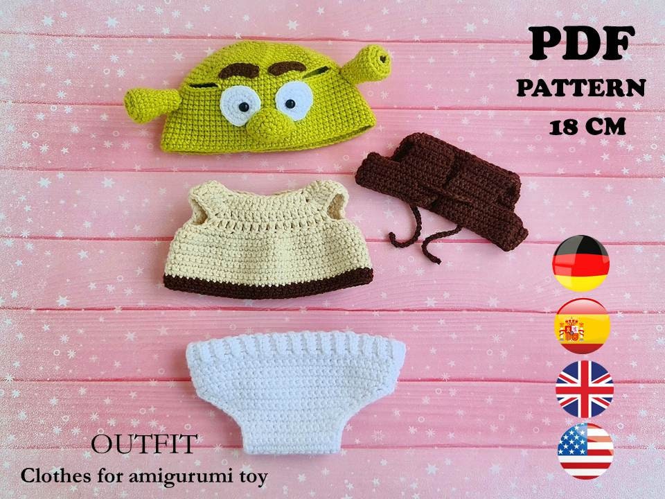 Crochet Pattern Ogre Clothes for 18cm Toy / AMIGURUMI PDF Tutorial - Etsy