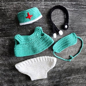 Crochet Pattern Doctor Healthcare Medical Clothes for 18cm Toy ...