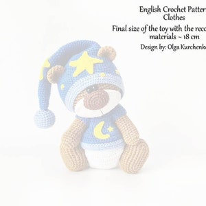 Crochet Pattern Pyjamas Sleepwear Clothes for 18cm Toy / AMIGURUMI PDF ...