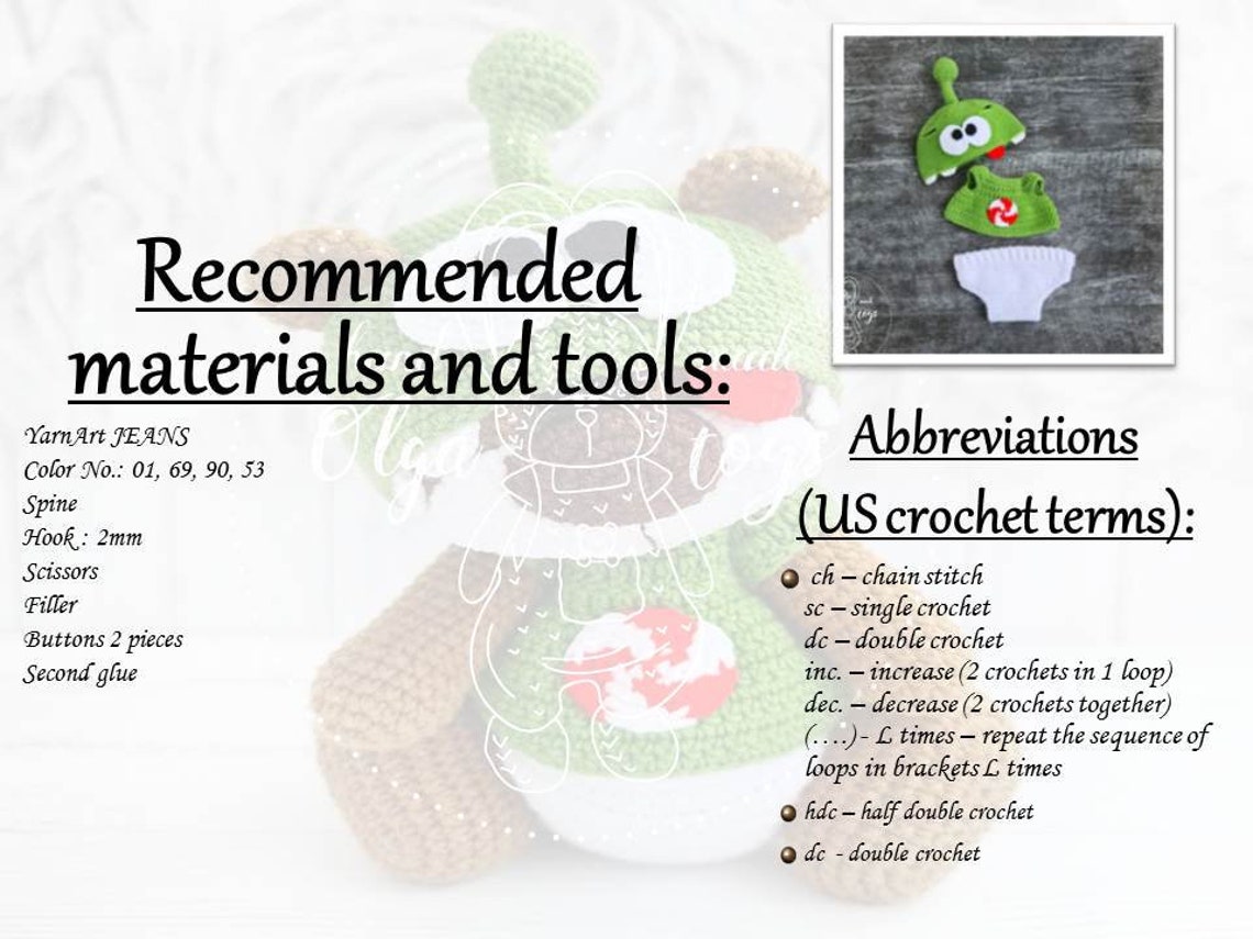 Crochet Pattern Green Frog Rope Clothes for 18cm Toy / - Etsy