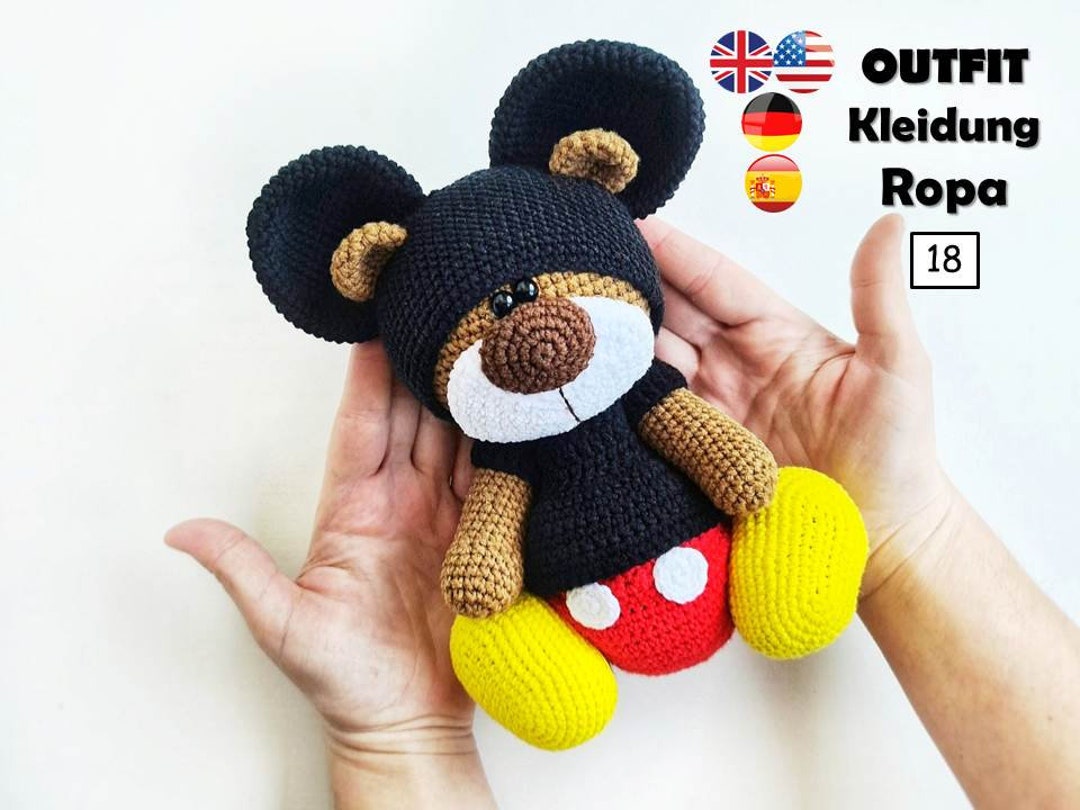 Crochet Pattern Mouse Clothes for 18cm Toy / AMIGURUMI PDF Tutorial - Etsy