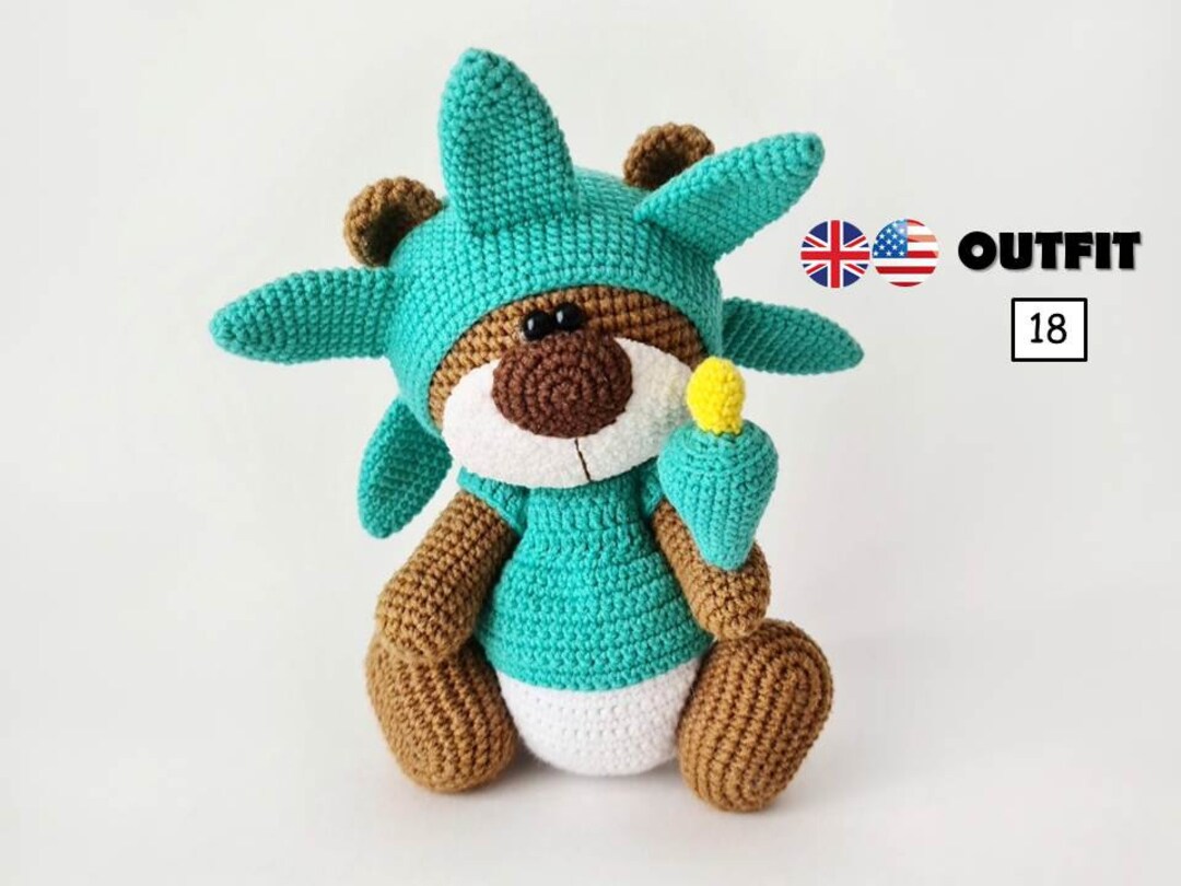 Crochet Pattern Statue of Liberty Clothes for 18cm Toy / AMIGURUMI PDF ...