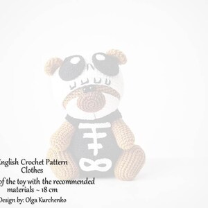 Crochet Pattern Skeleton Halloween Clothes for 18cm Toy / AMIGURUMI PDF ...