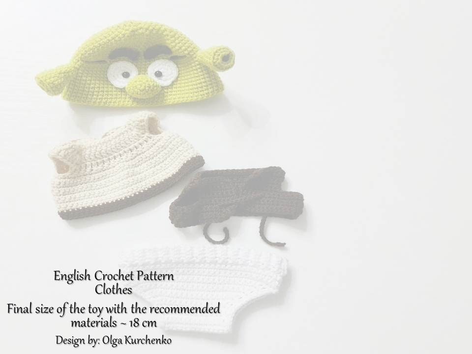 Crochet Pattern Ogre Clothes for 18cm Toy / AMIGURUMI PDF - Etsy