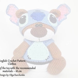 Crochet Pattern Blue Alien Clothes for 18cm Toy / AMIGURUMI PDF ...